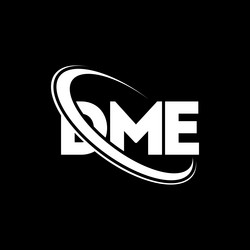Dme letter logo design in six style polygon Vector Image