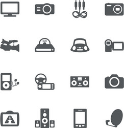 Internet communication icon set Royalty Free Vector Image