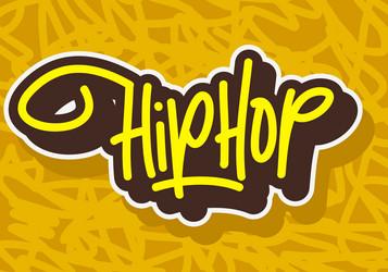 Hip hop tag graffiti style label lettering Vector Image