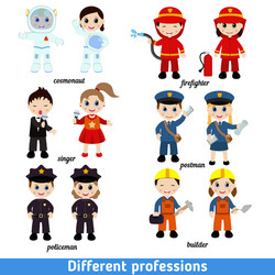 Kids professions Royalty Free Vector Image - VectorStock