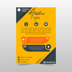 Modern flat yellow diagonal business card template