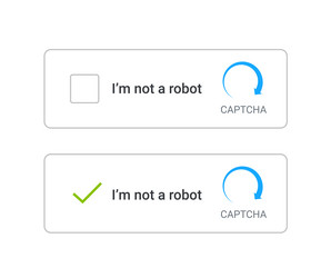 Recaptcha im not a robot confirmed Royalty Free Vector Image