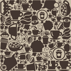 Coffee theme wallpaper Royalty Free Vector Image