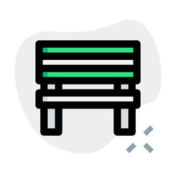 Multiple-person wooden bench for seating Vector Image