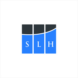 Slh letter logo design on black background Vector Image
