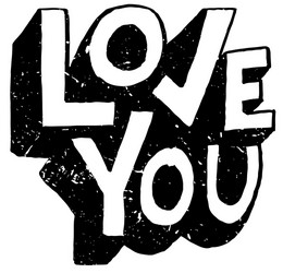 Love you hand lettering Royalty Free Vector Image
