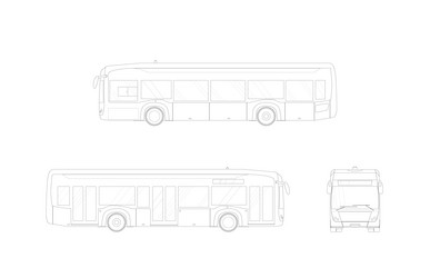 Modern urban eco-friendly low-floor public Vector Image