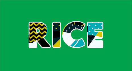 Rice concept word art Royalty Free Vector Image