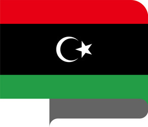 Libyan flag map pointer layout Royalty Free Vector Image
