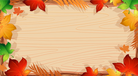 Background design template with falling leaves Vector Image