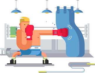 Boxing winner rubik cube mascot cartoon Royalty Free Vector