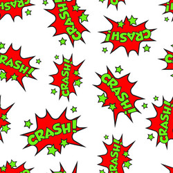 Crash comic sound effects bubble speech Royalty Free Vector