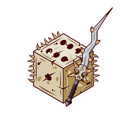 Dice d6 for tabletop Royalty Free Vector Image
