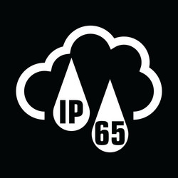 Ip65 protection certificate standard icon water Vector Image