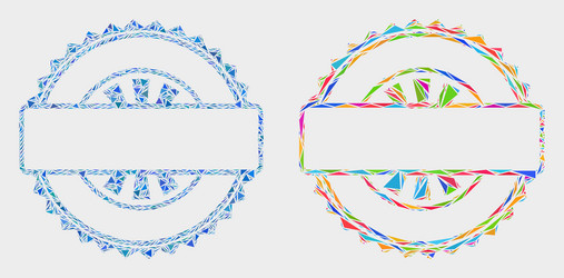 Seal stamp template flat icons Royalty Free Vector Image