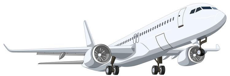 Commercial airline airplane taking off Royalty Free Vector