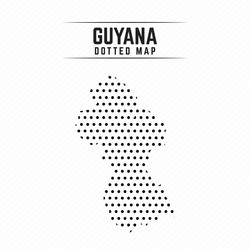 Gray divided map of guyana Royalty Free Vector Image