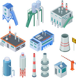 Factory or industrial building Royalty Free Vector Image