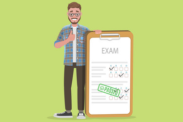 Zero test score bad school exam results grade Vector Image