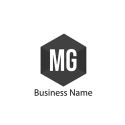 Initial letter mg logo template design Royalty Free Vector
