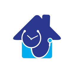 Medical time logo design template Royalty Free Vector Image