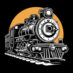 Old steam locomotive Royalty Free Vector Image