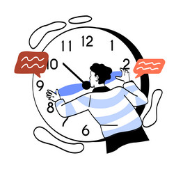 Scenes of hectic pace life Royalty Free Vector Image