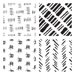 Seamless hand drawn ink patterns Royalty Free Vector Image