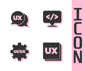 Set ui or ux design seo optimization web Vector Image