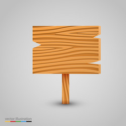 Old blank wooden sign Royalty Free Vector Image