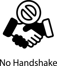 No handshake Royalty Free Vector Image - VectorStock