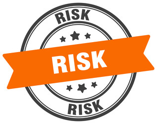 Risk stamp label on transparent background Vector Image