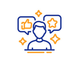 Social media line icon influence sign Royalty Free Vector