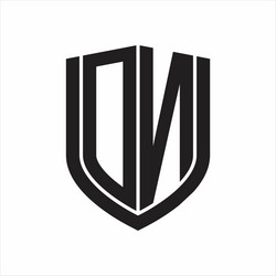 Logo Monogram with Emblem Shield Shape Design Dn Vector Images (72)