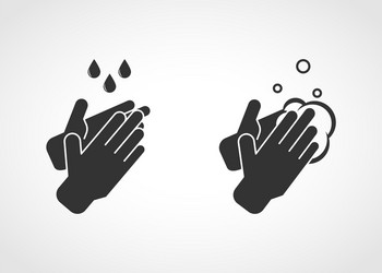 Pandemic with hand washing with soap as safety Vector Image