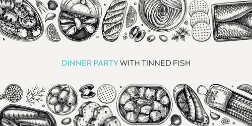 Seafood Borders Vector Images (over 890)