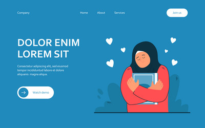 Happy nun hugging bible Royalty Free Vector Image