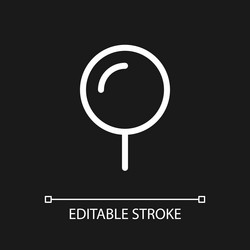 Asthma pixel perfect white linear icon for dark Vector Image