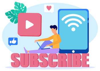 Graphic cartoon character social media Royalty Free Vector