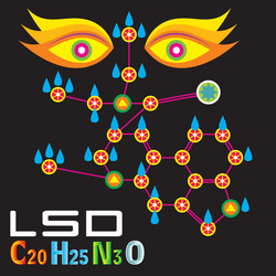 Collection of groove psychedelic eye elements Vector Image