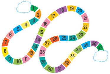 Simple board game template for children Royalty Free Vector