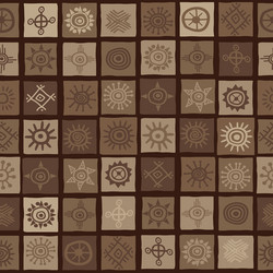 African symbols and motifs seamless pattern Vector Image