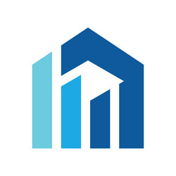 Home building business logo design Royalty Free Vector Image