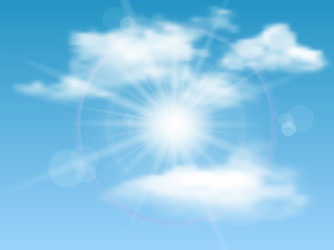 Sunny with clouds blue sky white cloud Royalty Free Vector