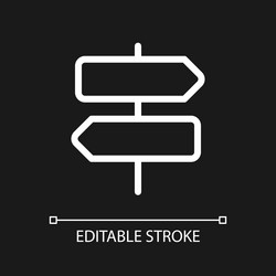 Signposts pointing in different directions black Vector Image