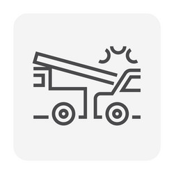 Car accident the red crashed into a lamp post Vector Image