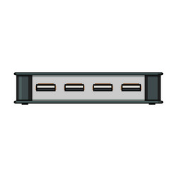 Technology usb hub cartoon Royalty Free Vector Image