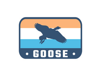 Flying geese patch logo Royalty Free Vector Image