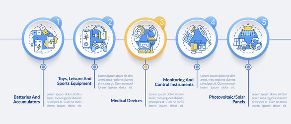 Business infographic 5 steps timeline workflow Vector Image