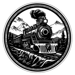Old steam locomotive Royalty Free Vector Image